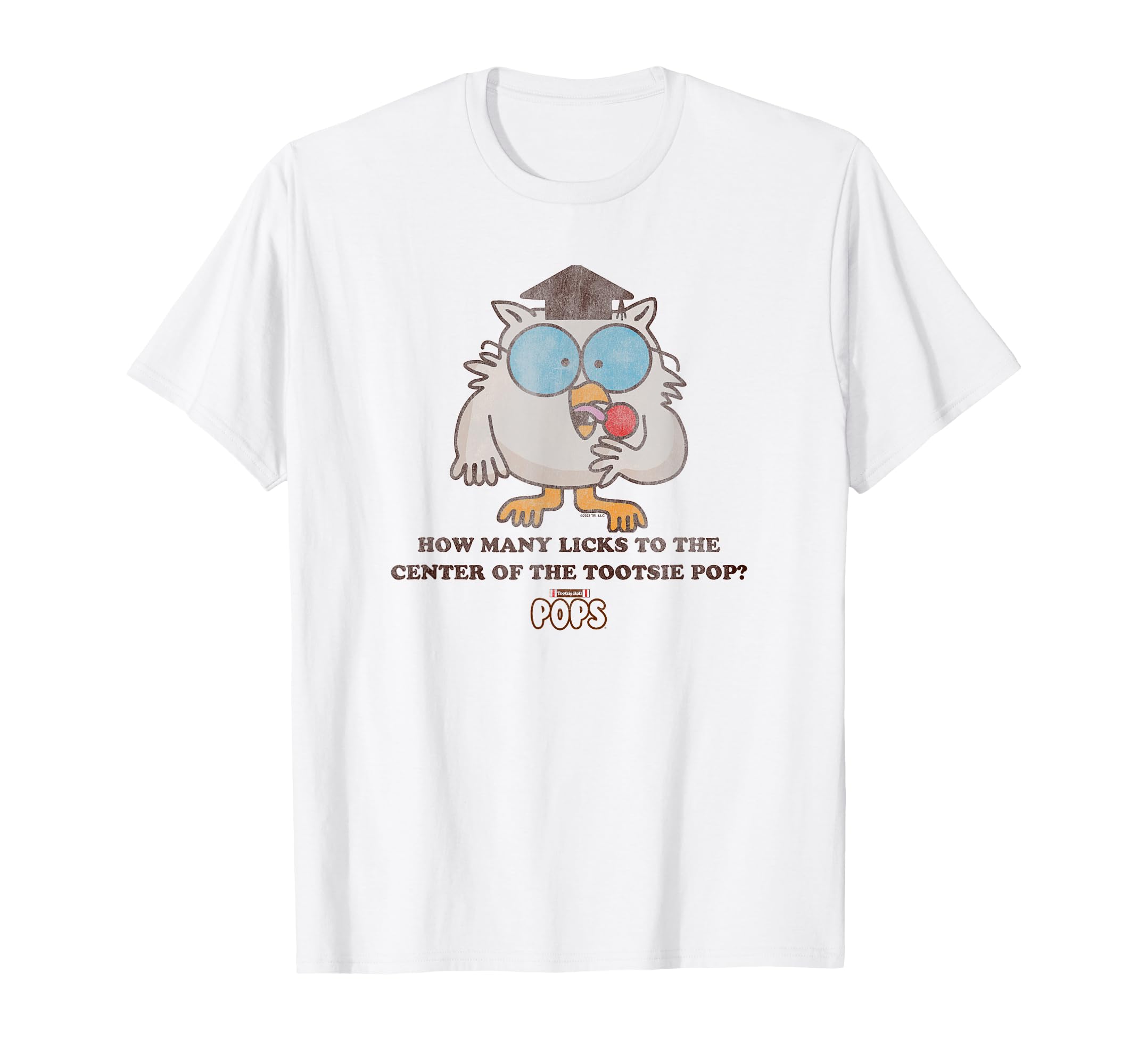 Tootsie Roll Pop Owl How Many Licks To The Center T-Shirt