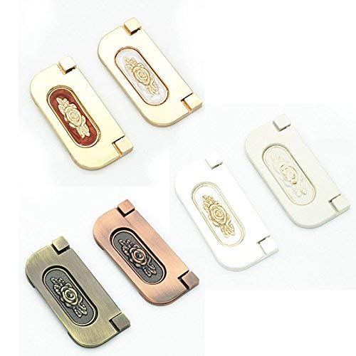 LMZJLU Simple Modern Invisible Cabinet Handle with Rose Pattern Cupboard Pulls Drawer Handles Office Furniture Hardware Concealed Handle- 10pcs