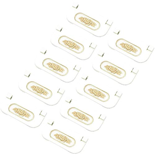 LMZJLU Simple Modern Invisible Cabinet Handle with Rose Pattern Cupboard Pulls Drawer Handles Office Furniture Hardware Concealed Handle- 10pcs