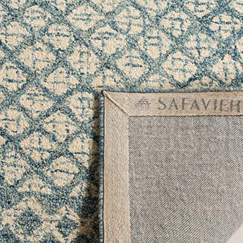 SAFAVIEH Abstract Collection 8' x 10' Blue/Ivory ABT203A Handmade Premium Wool Area Rug