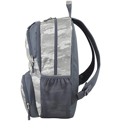 FUEL Travel Commuter Laptop Daypack Large Bag Backpack, Fits 17.5" Laptop, Interior Tech Sleeve, Grey Camouflage