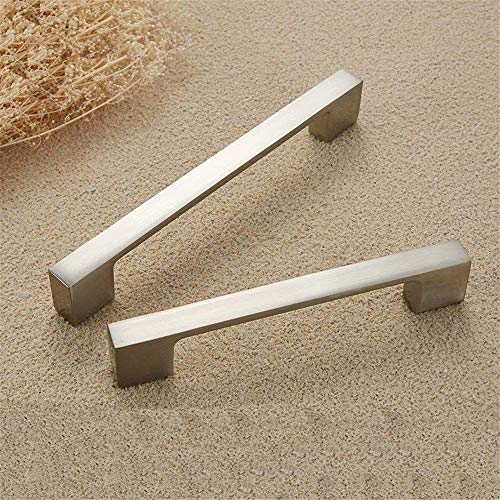 LMZJLU 10-Pack Cabinet Drawer Pulls Bathroom Cabinet Hardware Drawer Pulls Brushed Nickel Kitchen Hardware for Cabinet Bar Handle Pull - 128mm/ 5.04'' Hole Centers