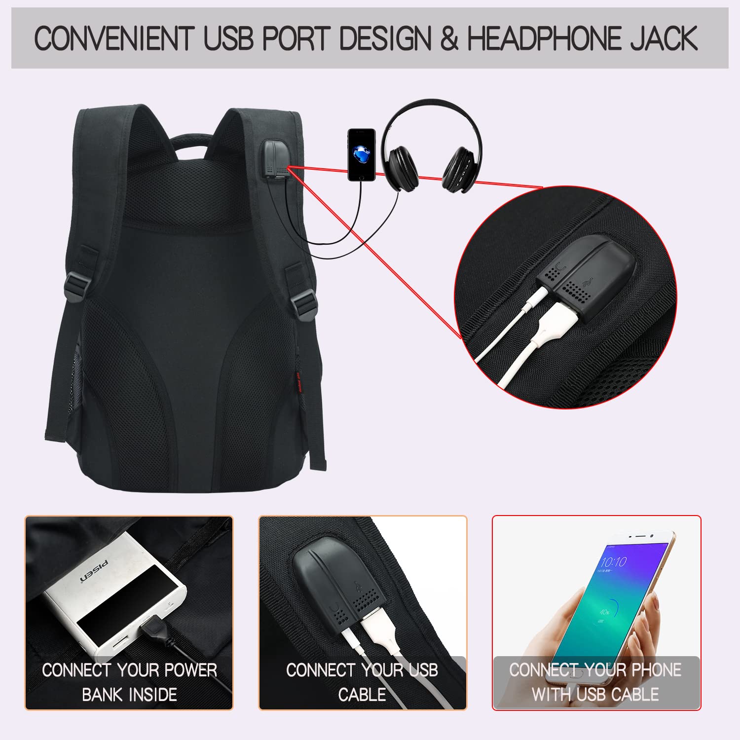outdoor plus Camo Backpack for Boys,Military Teen Backpack with USB Port, Army Bookbag for School Tactical