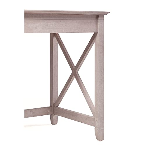 Bush Furniture Key West Collection 54W Single Pedestal Desk in Washed Gray