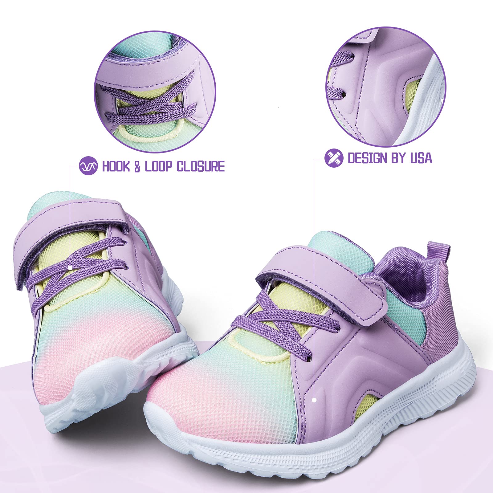RUNSIDE Toddler Boys Girls Running Shoes Athletic Tennis Sneakers for Kids,Breathable and Lightweight