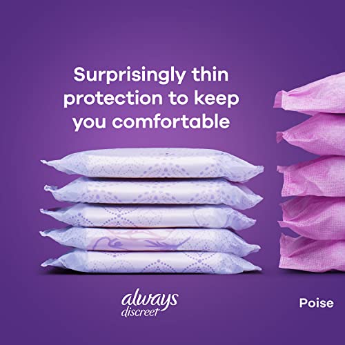 Always Discreet, Incontinence & Postpartum Pads For Women, Size 5, Heavy Absorbency, Long Length, 39 Count