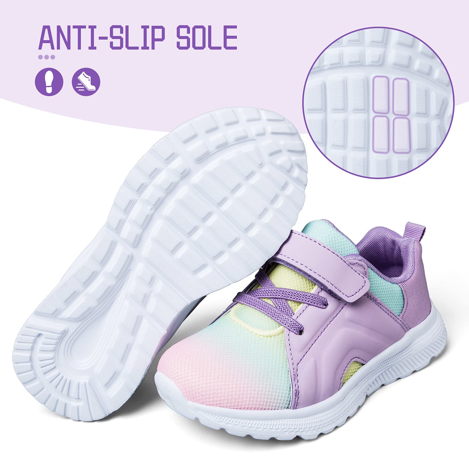 RUNSIDE Toddler Boys Girls Running Shoes Athletic Tennis Sneakers for Kids,Breathable and Lightweight