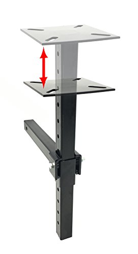 RIDGID 40195 Model BC410 Top Screw Bench Chain Vise, 1/8-inch to 4-inch Bench Vise & MaxxHaul 80356 Hitch Mount Vise Plate/Holder (with Adjustable Height)