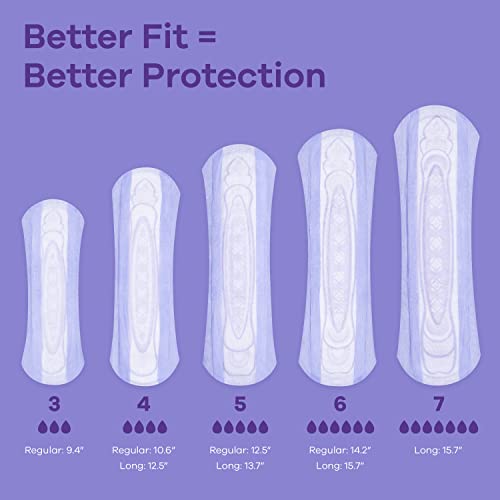 Always Discreet, Incontinence & Postpartum Pads For Women, Size 5, Heavy Absorbency, Long Length, 39 Count