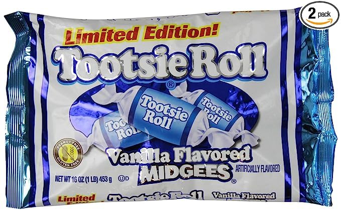 Vanilla Tootsie Roll Midgees Limited Edition 16 Oz 2 Pack