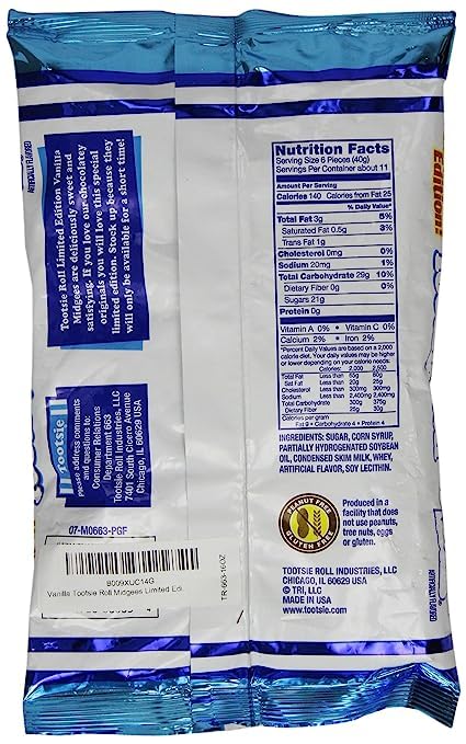 Vanilla Tootsie Roll Midgees Limited Edition 16 Oz 2 Pack
