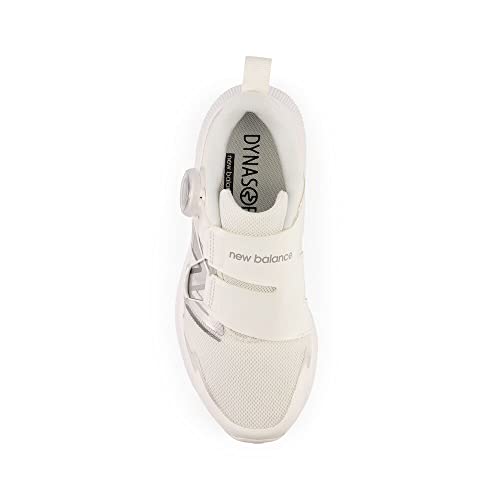 New Balance Girls Dynasoft Reveal V4 Boa, White/Silver Metallic/Iridescent, 2 Little Kid