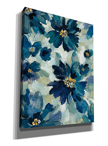 Epic Graffiti 'Inky Floral I' by Silvia Vassileva, Canvas Wall Art, 40"x54"
