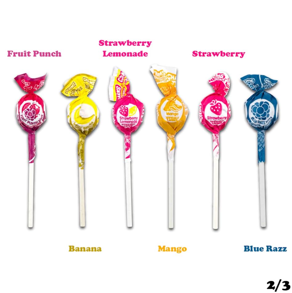 Tootsie Roll Charms Mini Pops, 18 Flavors, Individually Wrapped, Peanut Free, Gluten Free, 300 Count, 1-Pack
