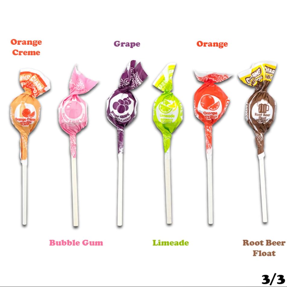 Tootsie Roll Charms Mini Pops, 18 Flavors, Individually Wrapped, Peanut Free, Gluten Free, 300 Count, 1-Pack