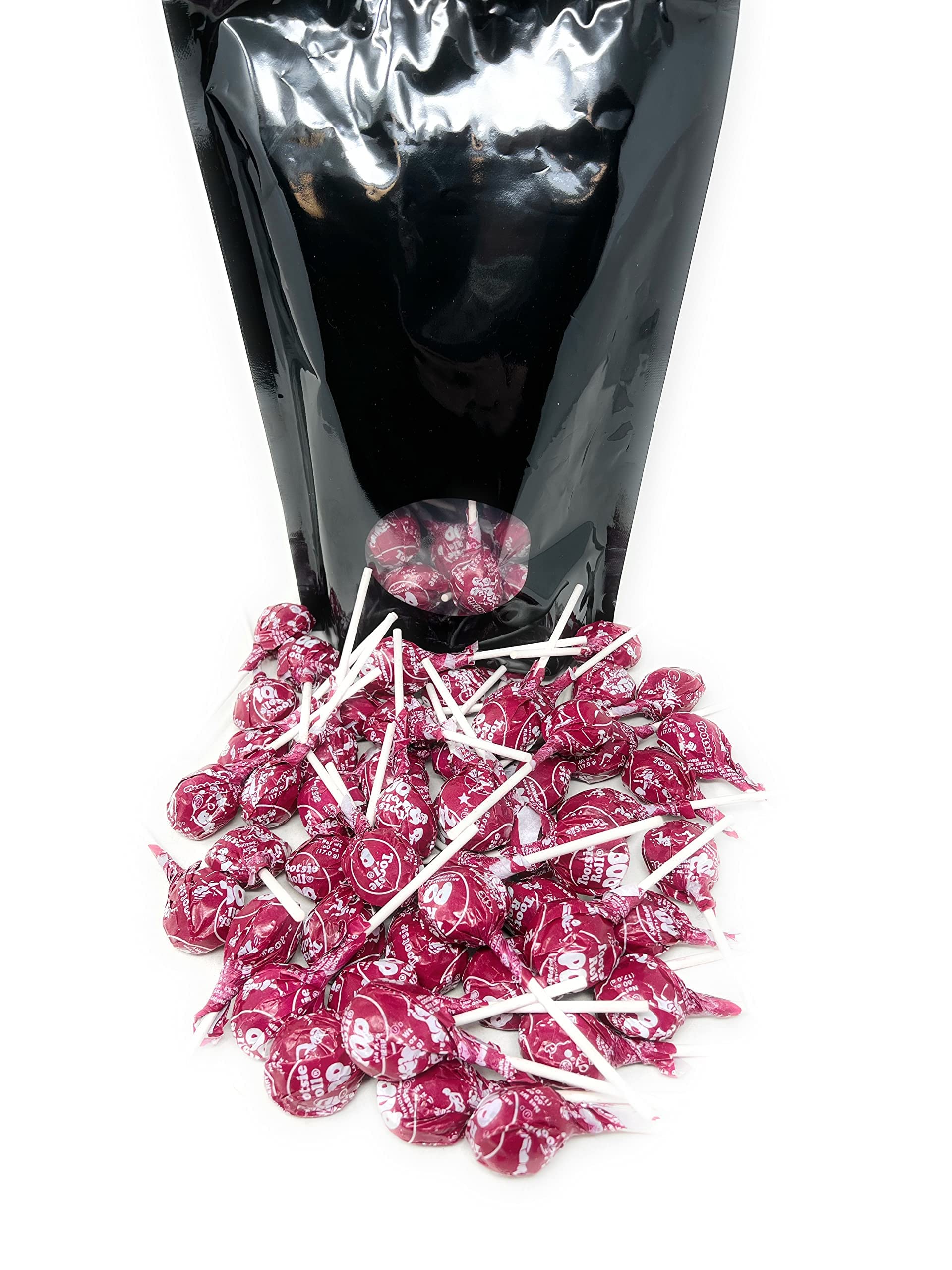 Red Raspberry Tootsie Pops Bulk Candy 50+ Count Lollipops Suckers Variety Value Pack Aprox. 2.25 lbs (36 Oz)