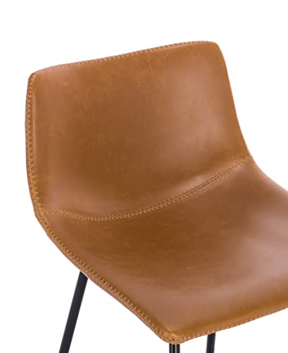 Poly and Bark Paxton 24” Counter Stool, Set of 3 Tan