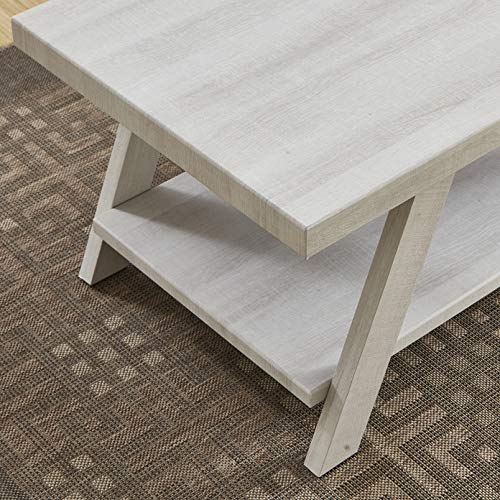 Roundhill Furniture Athens Contemporary Replicated Wood Regular End Table, White