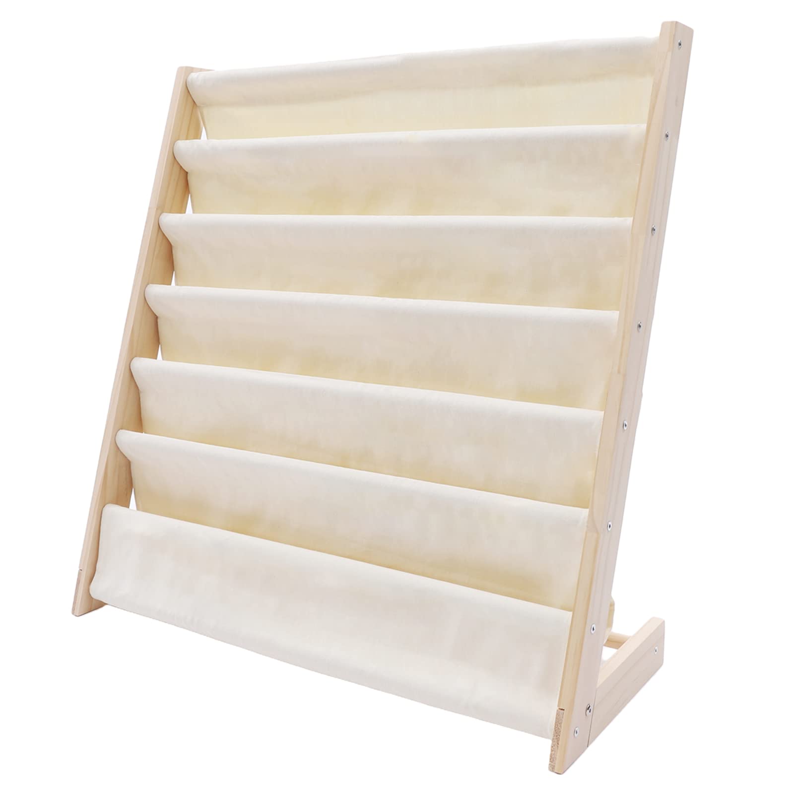 Qiucenmium Bookshelf for Kids, Baby Bookshelf with 6 Tier, Sling Bookshelf for Kids Bookshelf for Kids Bedroom Playroom Toy Storage(29.5x11.8x31.1inch)