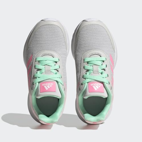 adidas Tensaur Running Shoe, Grey One/Beam Pink/Pulse Mint, 7 US Unisex Big Kid