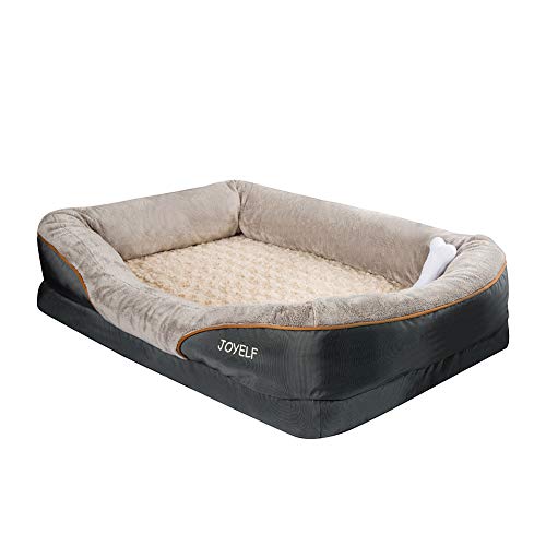 JOYELF X-Large Memory Foam Dog Bed, Orthopedic Dog Bed & Sofa with Removable Washable Cover Dog Sleeper for Large Dogs
