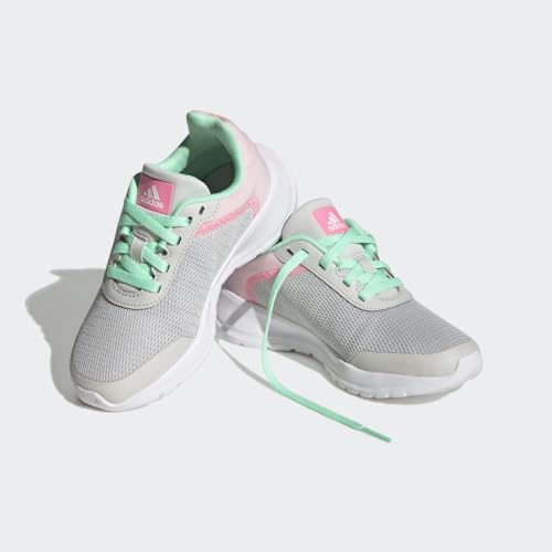 adidas Tensaur Running Shoe, Grey One/Beam Pink/Pulse Mint, 7 US Unisex Big Kid