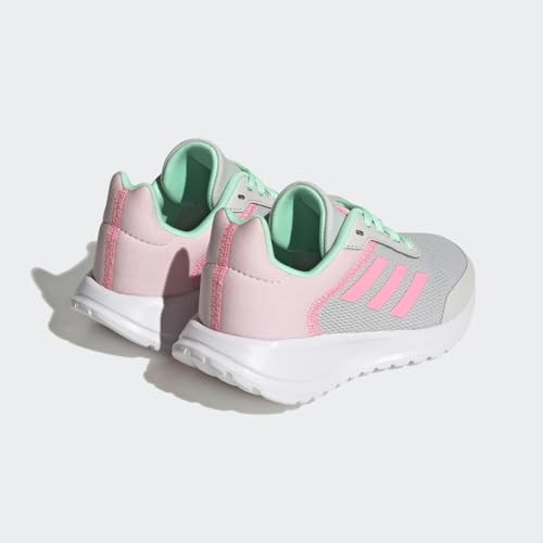 adidas Tensaur Running Shoe, Grey One/Beam Pink/Pulse Mint, 7 US Unisex Big Kid