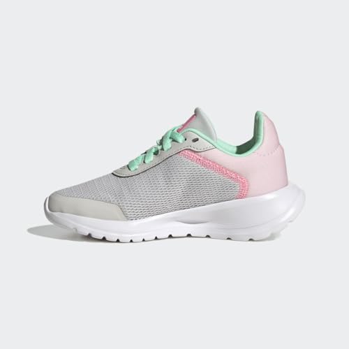 adidas Tensaur Running Shoe, Grey One/Beam Pink/Pulse Mint, 7 US Unisex Big Kid