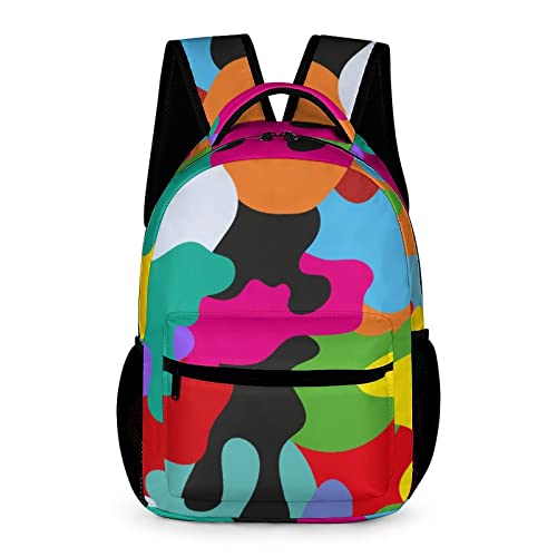MIGAIUOI Bright Camouflage Backpack Cute Backpacks Casual Daypack Large Capacity Travel Backpack Bag