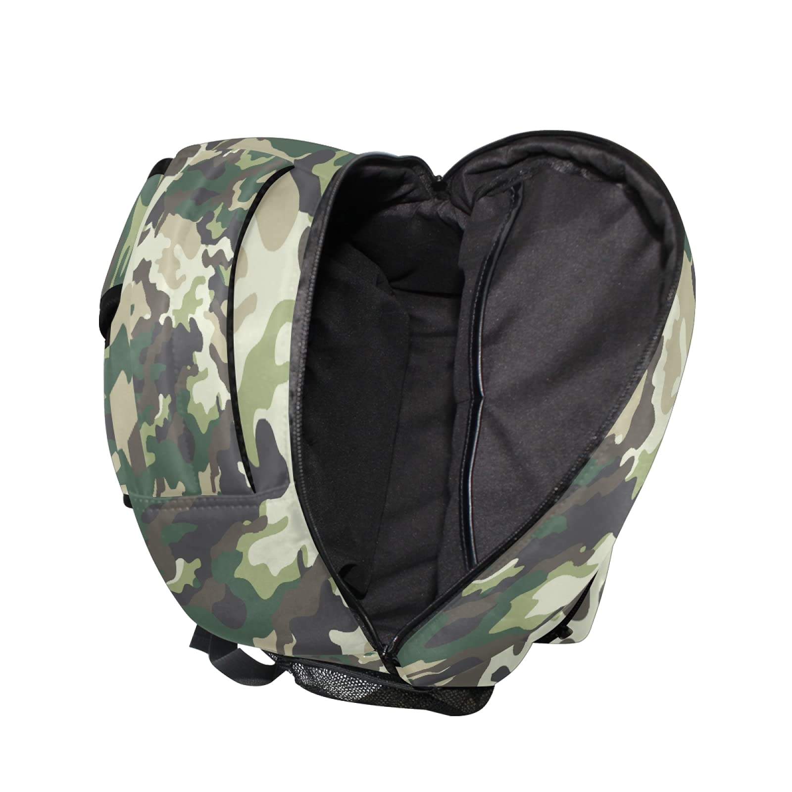 Camo Camouflage Forest Military School Backpack for Teen Girls Boys Lightweight Student Backpack Travel Bookbag Laptop Casual Daypack
