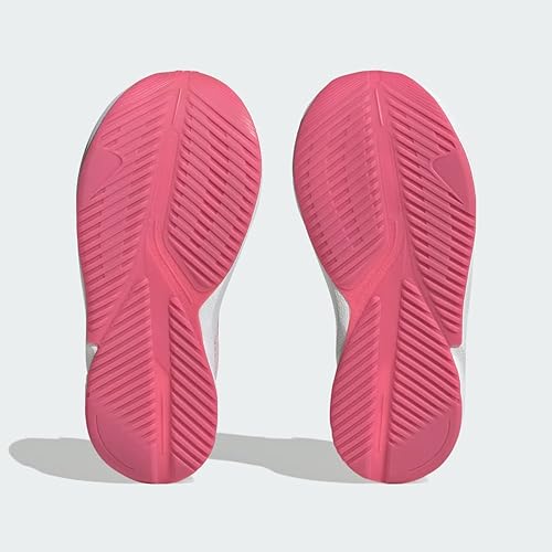 adidas Duramo SL Elastic Lace Sneaker, Clear Pink/White/Pink Fusion, 2 US Unisex Little Kid
