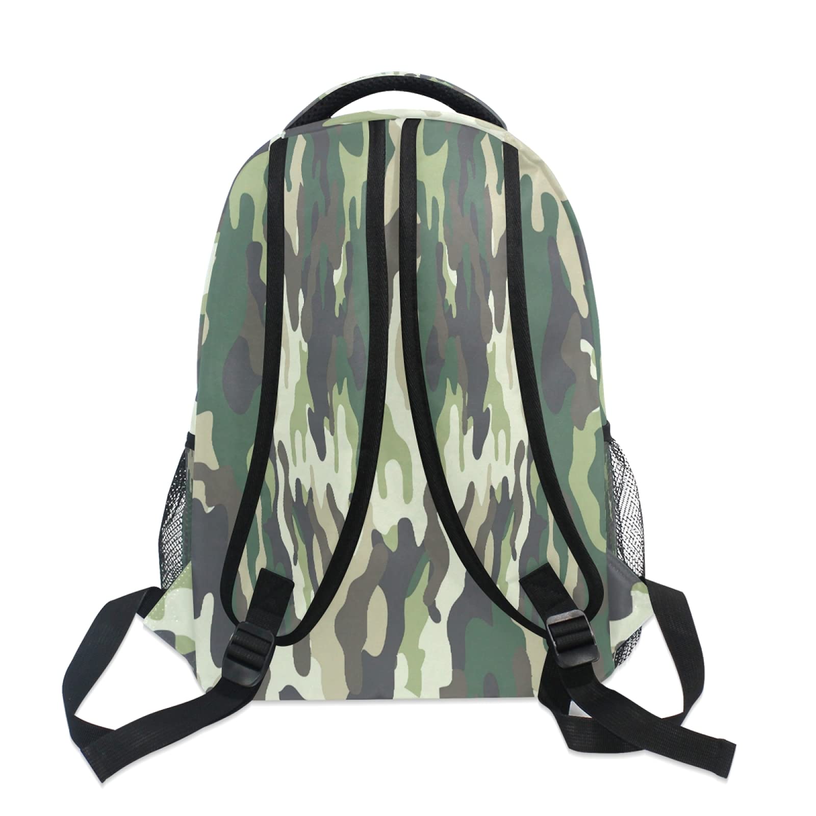 Camo Camouflage Forest Military School Backpack for Teen Girls Boys Lightweight Student Backpack Travel Bookbag Laptop Casual Daypack