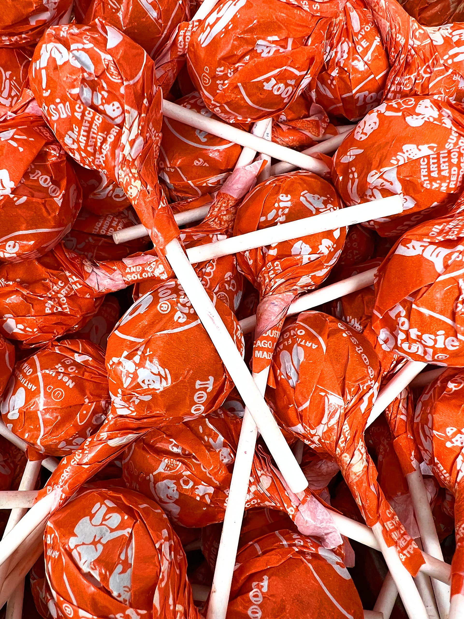 Orange Tootsie Pops Bulk Candy 100 Count Lollipops Suckers Value Pack Aprox. 4.5 lbs (72 Oz)