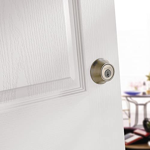 Kwikset 660 Single Cylinder Deadbolt with SmartKey Security, Satin Nickel Finish