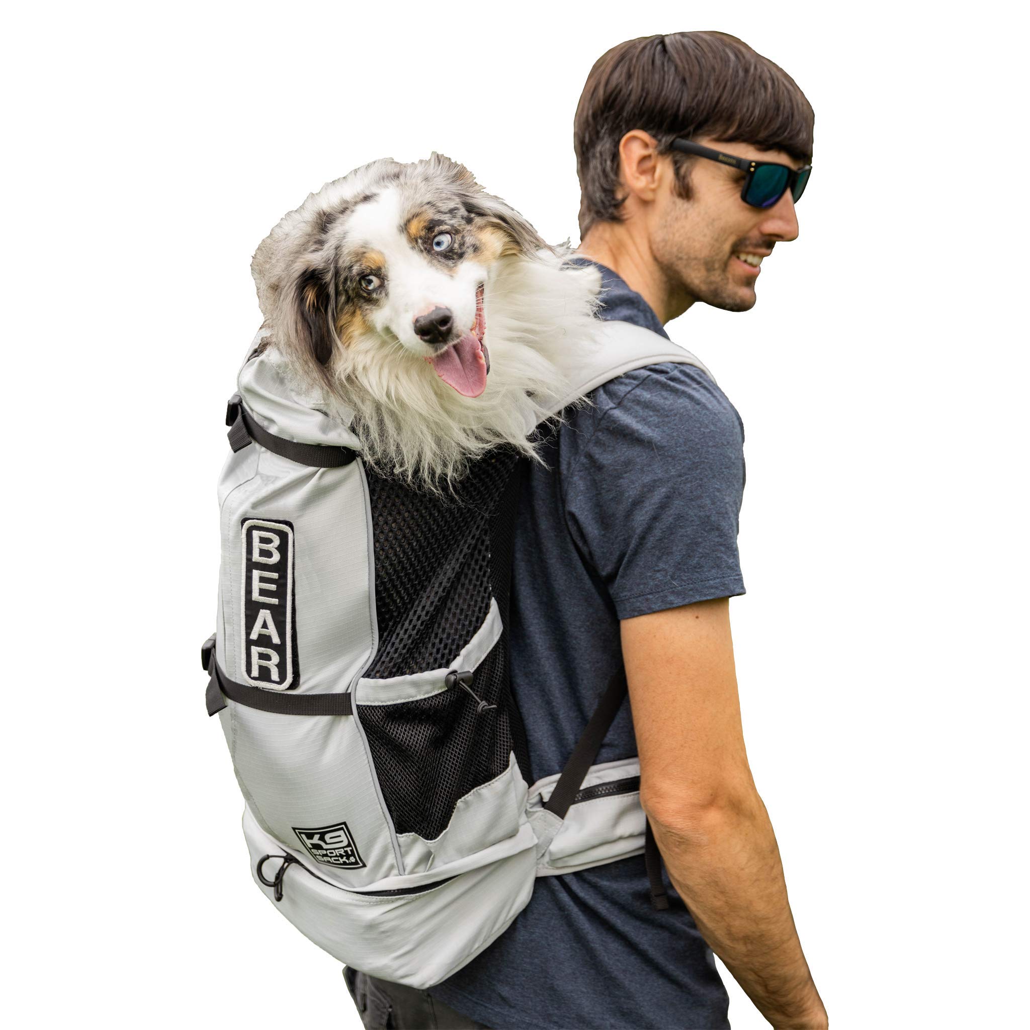 K9 Sport Sack Knavigate Light Grey Backpack Dog Carrier, 11" L X 11" W X 22" H, X-Small, Gray