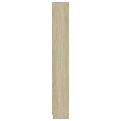 Modern Style,5-Tier Bookshelf,bookcase,Storage Shelf,Display Rack,shelving unit,for Living Room,Bedroom,Dining room,Kitchen,Study,Hallway,Bathroom,White and Sonoma Oak 23.6"x9.4"x68.9" Chipboard