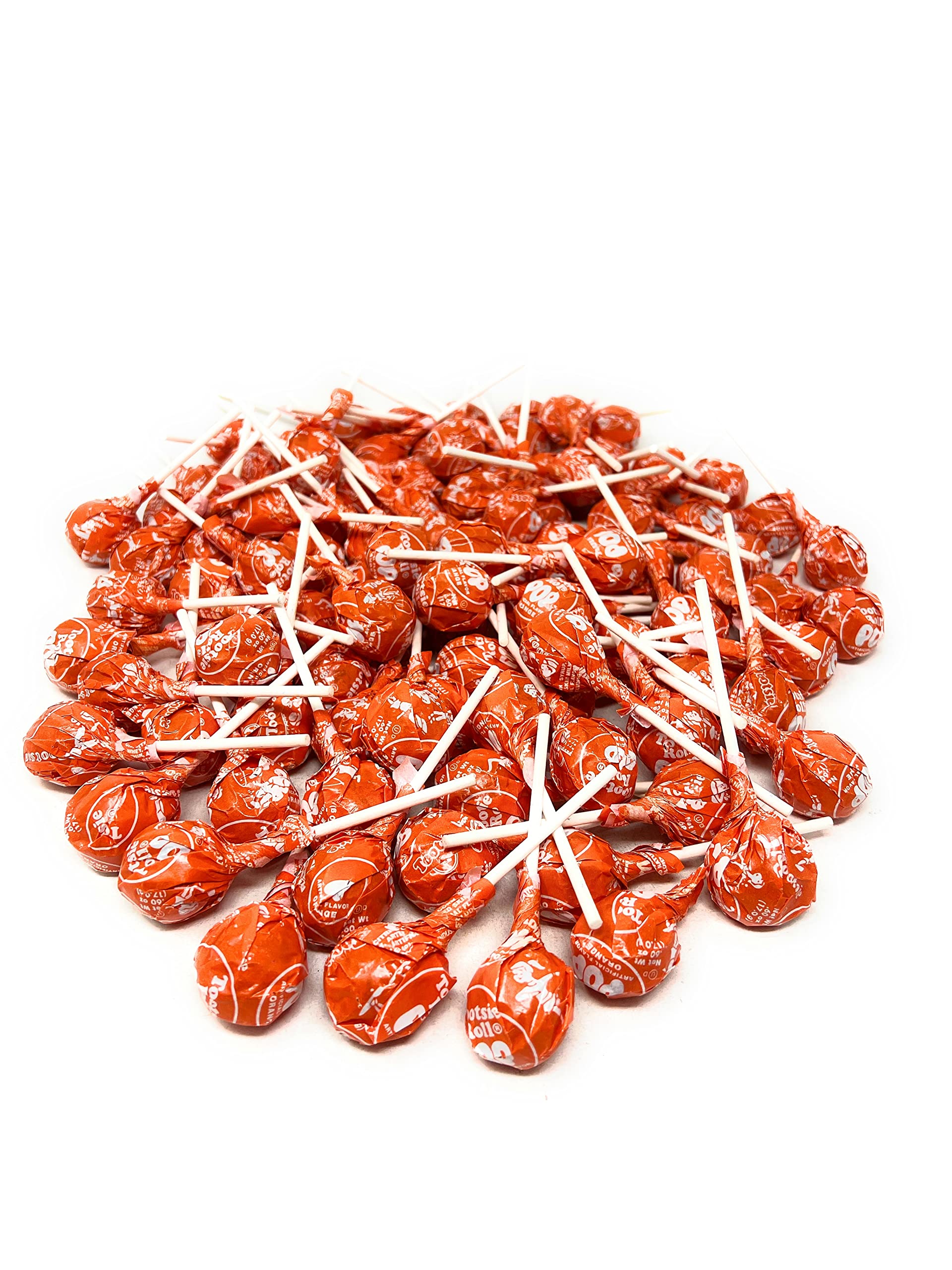 Orange Tootsie Pops Bulk Candy 100 Count Lollipops Suckers Value Pack Aprox. 4.5 lbs (72 Oz)