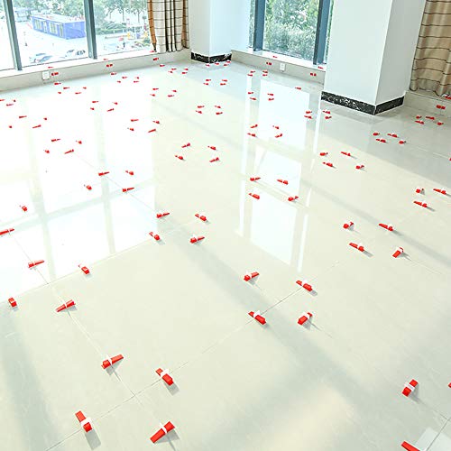 Tile Leveling System Tiles Leveler Spacers - Lippage free tile and stone installation for PRO and DIY - 400-Piece Leveling Spacer Clips (1/8 Inch)