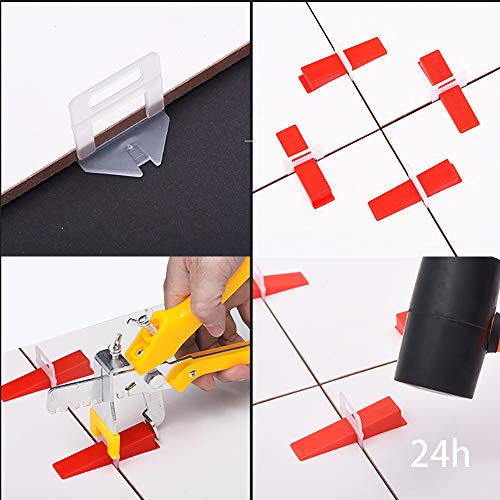 Tile Leveling System Tiles Leveler Spacers - Lippage free tile and stone installation for PRO and DIY - 400-Piece Leveling Spacer Clips (1/8 Inch)