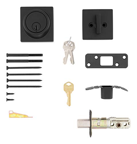 Kwikset 98160-016 Contemporary Key Control deadbolt, Matte Black