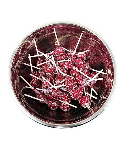Red Raspberry Only Tootsie Pops Bulk Candy 60 Count Lollipops Suckers Variety Value Pack Aprox. 2.5 lbs (40 Oz) Packaging Might Vary