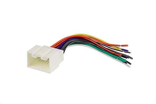 Scosche FD16B Compatible with Select 1998-2011 Ford Power/Speaker Connector / Wire Harness for Aftermarket Stereo Installation with Color Coded Wires White