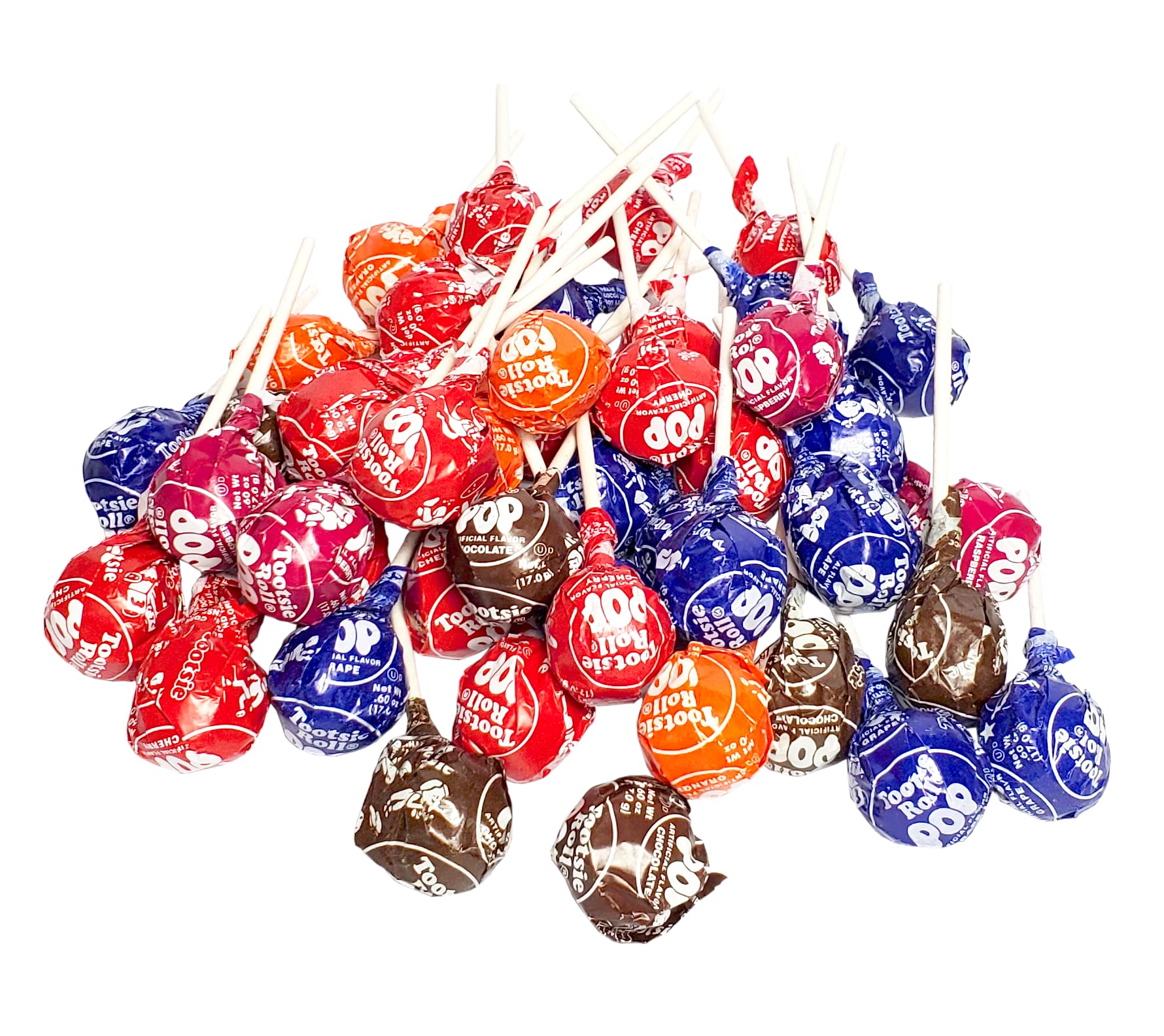 Lollipops Assorted Fruit Flavored Lollipops with Chewy Center Bulk Candy Set by TastyPack, 1lb