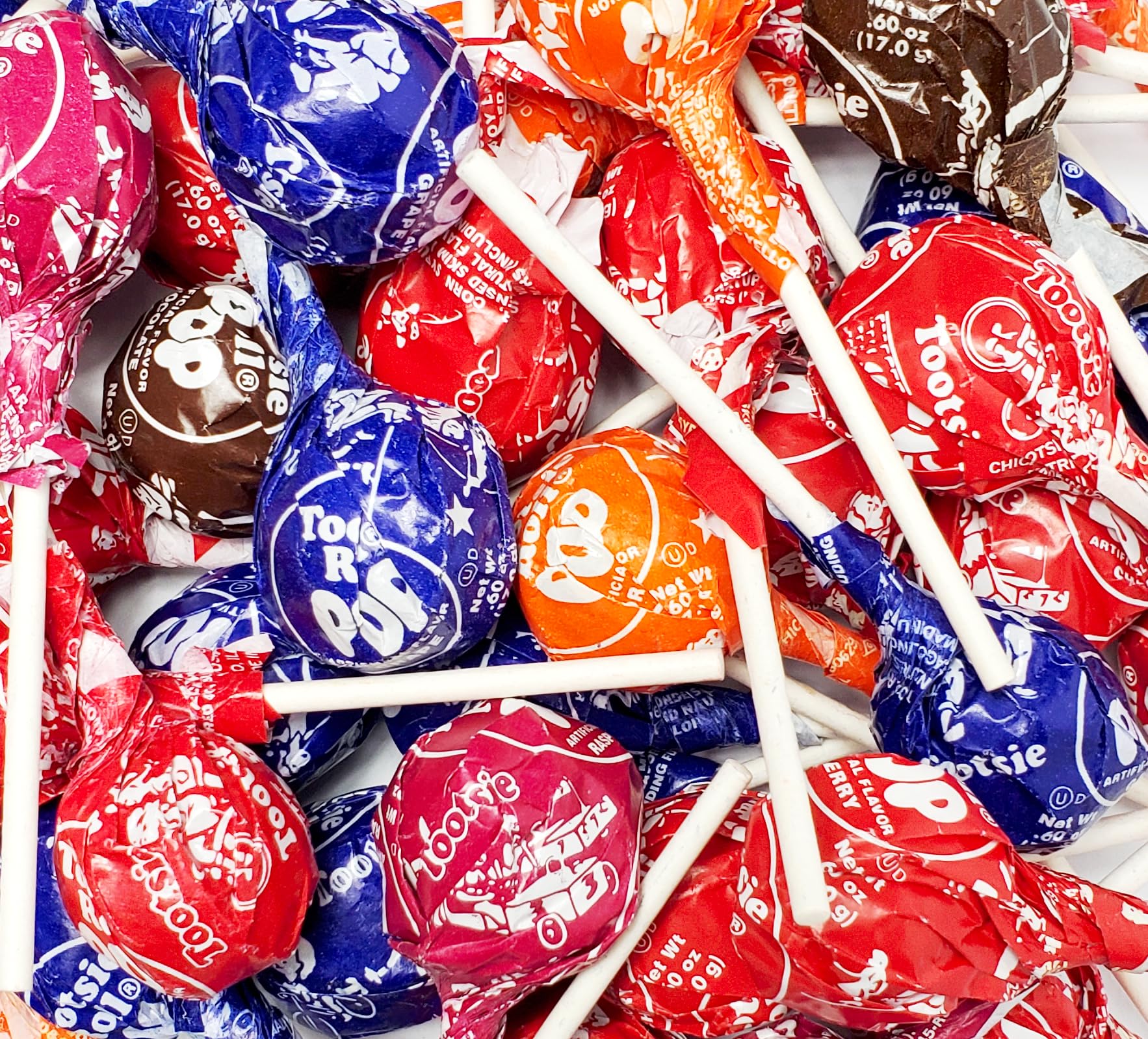 Lollipops Assorted Fruit Flavored Lollipops with Chewy Center Bulk Candy Set by TastyPack, 1lb