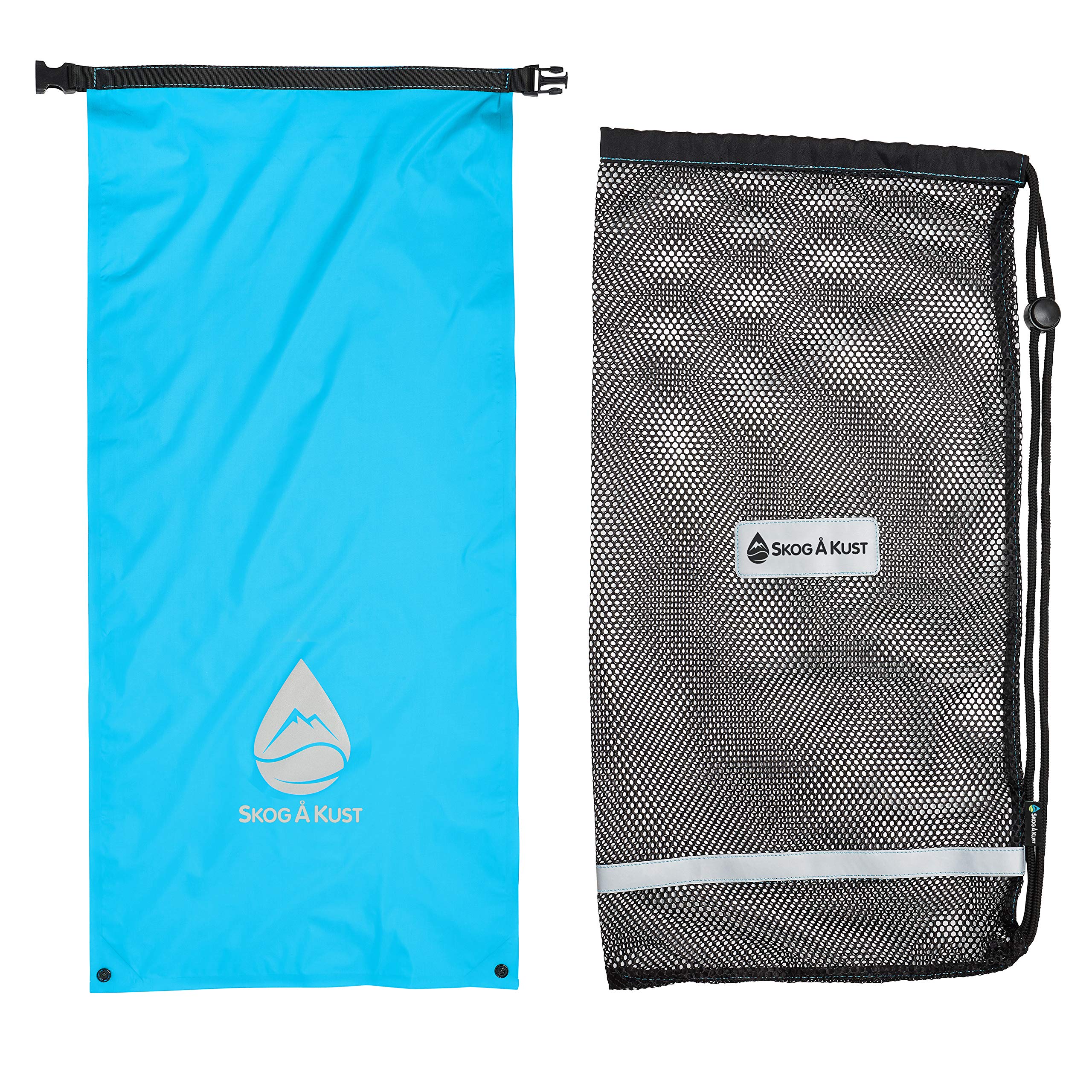 Skog Å Kust SnorkelSåk 2-in-1 Mesh Snorkel Bag with Removable Interior Waterproof Dry Bag | Blue