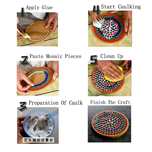 Mosaic Tiles Squares Black Crystal Mosaic Glass Tile for Crafts Bulk DIY Picture Frames Handmade Jewelry Coasters Art Material Decoration,1x1cm,100 Pieces