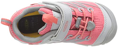 KEEN Kids' Chandler CNX Comfortable Sneakers, Drizzle/Dubarry, 2 Big Kid