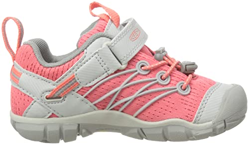 KEEN Kids' Chandler CNX Comfortable Sneakers, Drizzle/Dubarry, 2 Big Kid