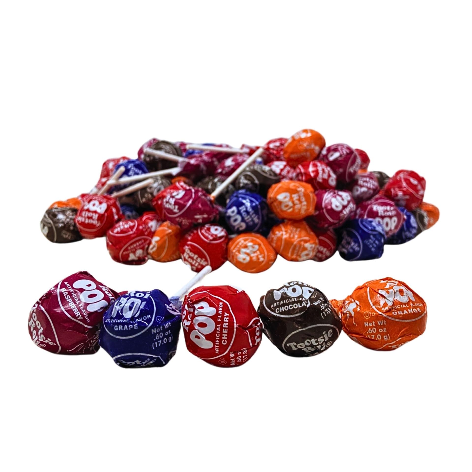 Assorted Fruit Flavored Tootsie Pops 3.5-Lbs- Five Classic Flavors Bulk Pack Of America's Favorite Lollipops - Individually Wrapped (56-Oz)