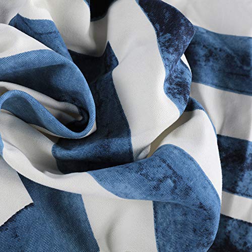 HPD Half Price Drapes Printed Cotton Curtains For Living Room 50 X 108 (1 Panel), PRTW-D23B-108, Mecca Blue